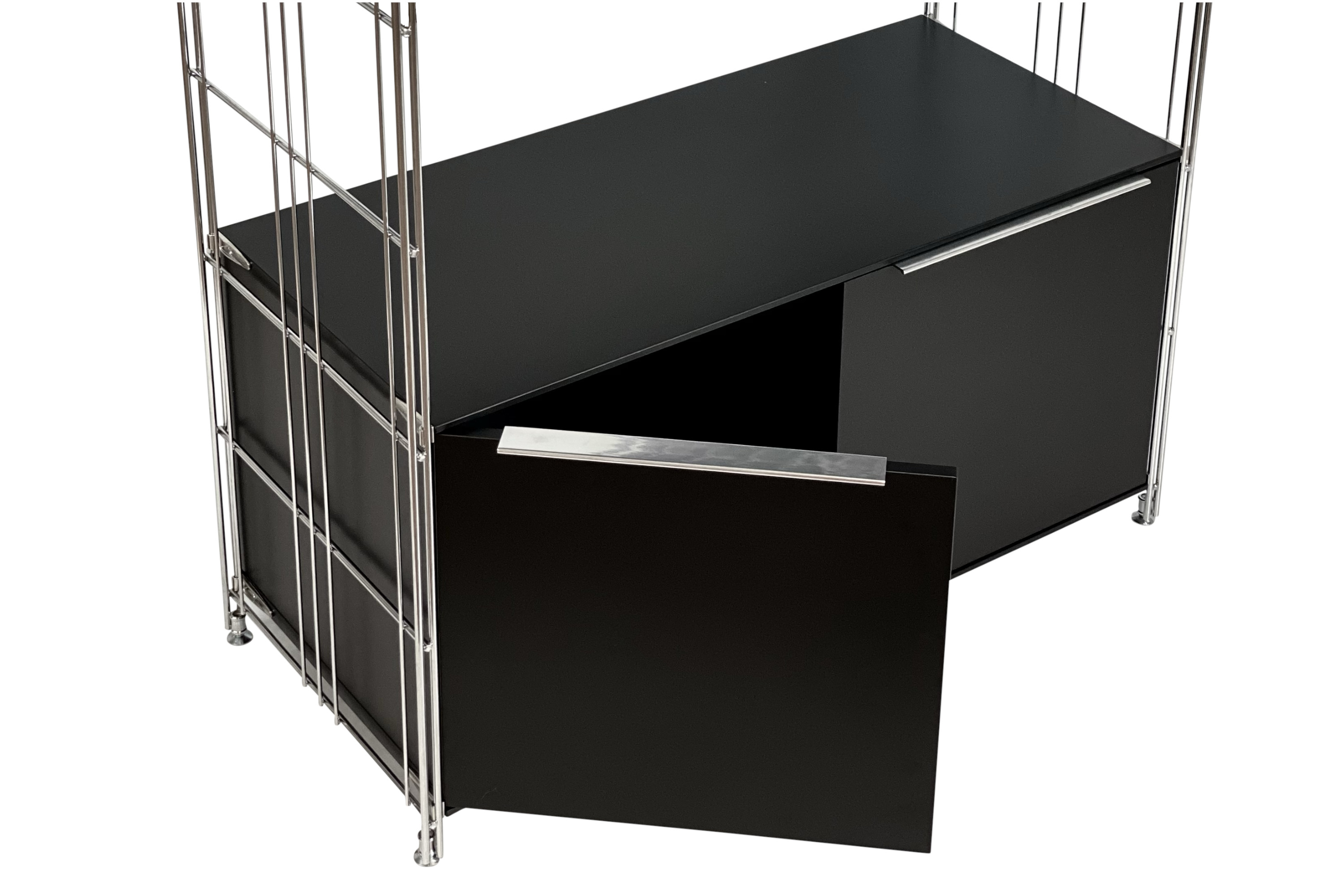 Korpus Holz B III 380 mit 2 Türen schwarz - über 2 Raster 85 cm breit ...