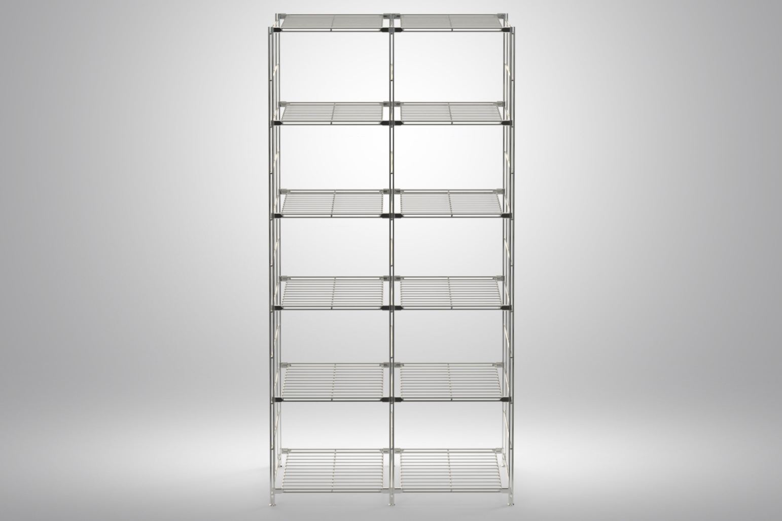 Regal 190x94x38 cm (Höhe x Breite x Tiefe) mit 12 Gitterböden Metall ...