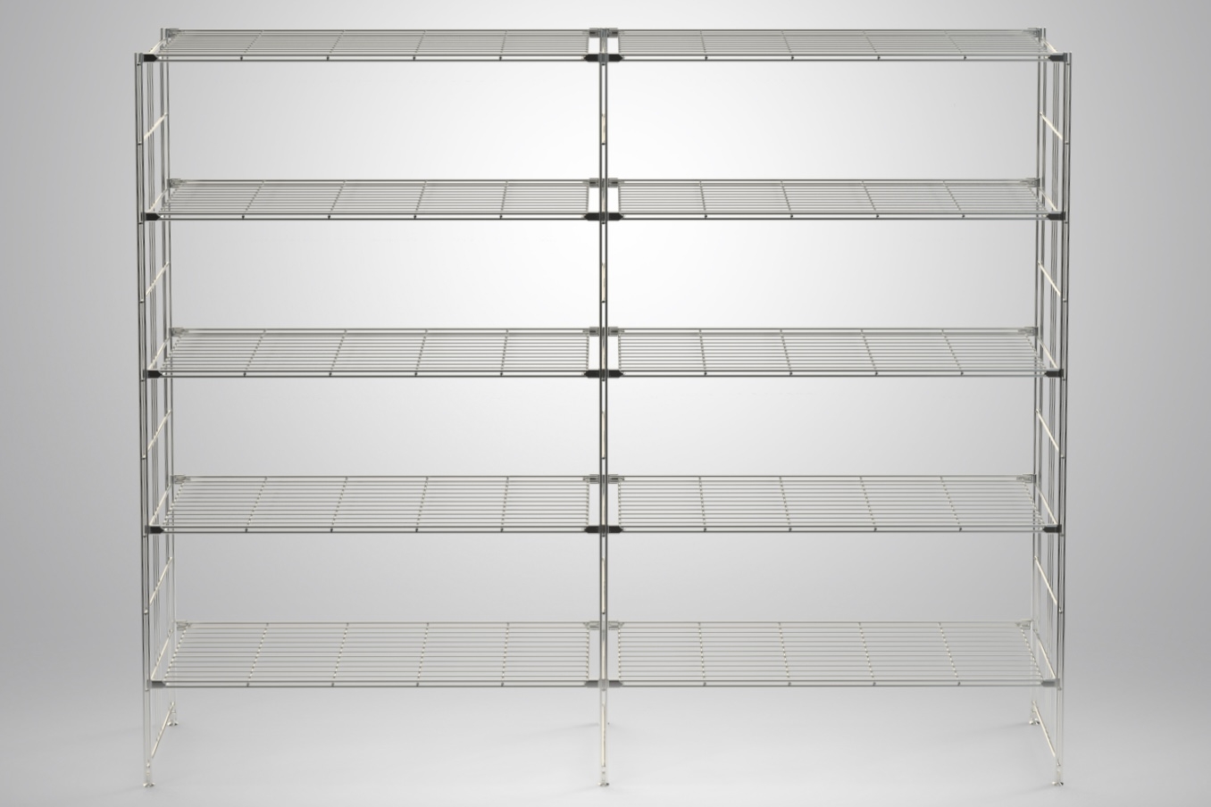 Regal 172x210x38 cm (Höhe x Breite x Tiefe) mit 10 Gitterböden Metall ...