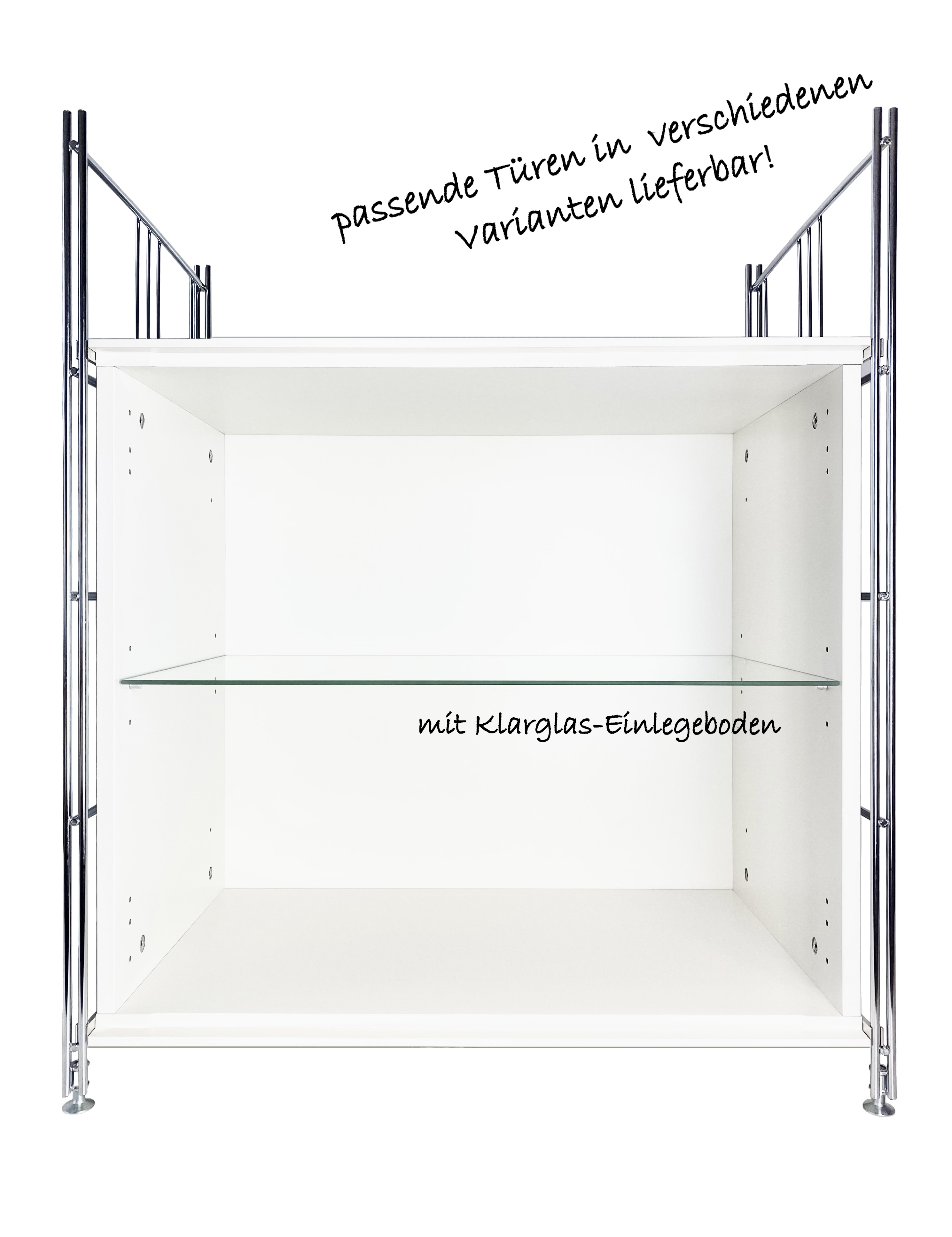 Korpus Holz B III 380 weiß 57 cm (Höhe) zum Einbau von Türen oder ...